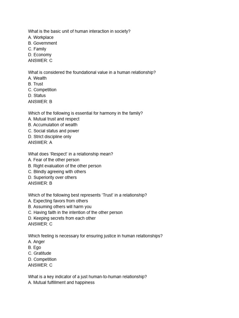 M3-UNIVERSAL HUMAN VALUES-MCQ | PDF | Justice | Crime & Violence