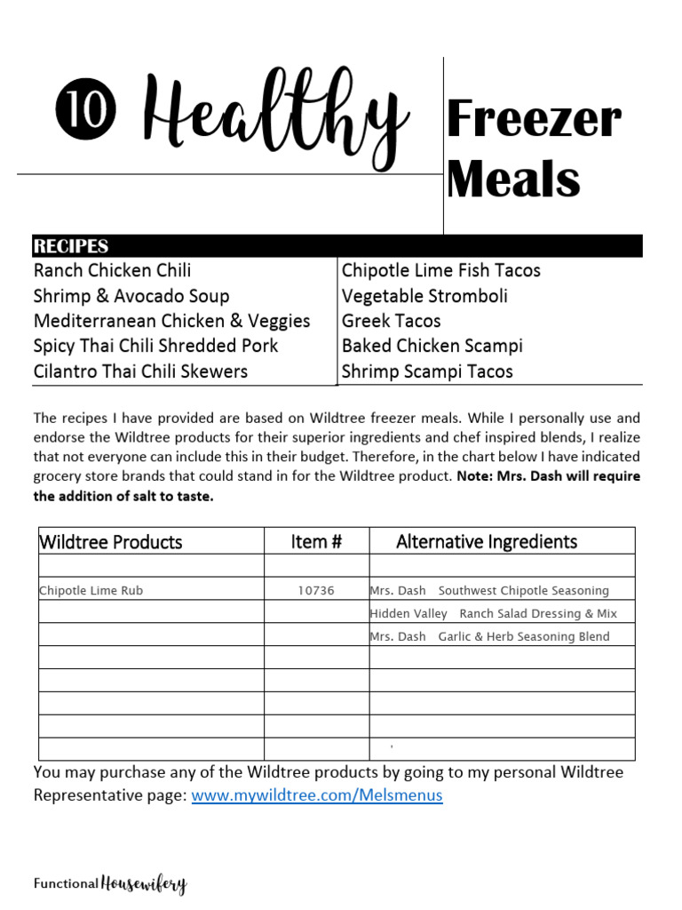 Healthy Freezer Meal Recipes Guide | PDF | Thai Cuisine | Coleslaw