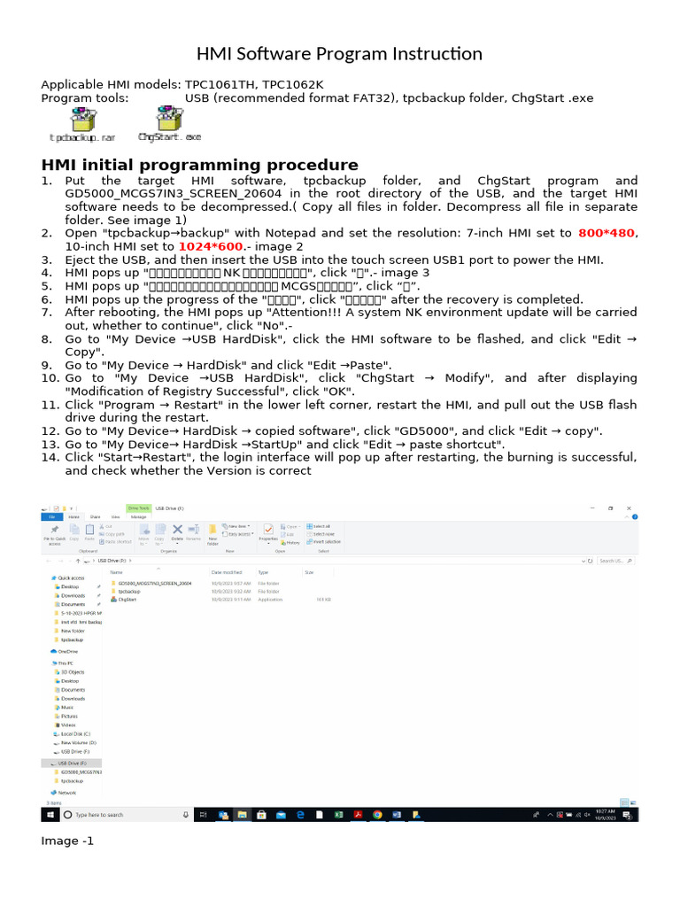 HMI Software Program Instruction-Final | PDF | Computer File | Computing Platforms