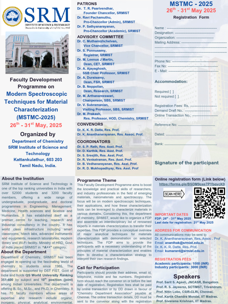 MSTMC 2025 Chemistry FDP Final | PDF | Academia | Higher Education