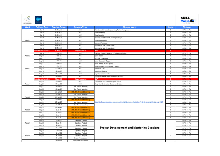 SFVIP Calendar 2025 - Cohort 1 | PDF | Computing