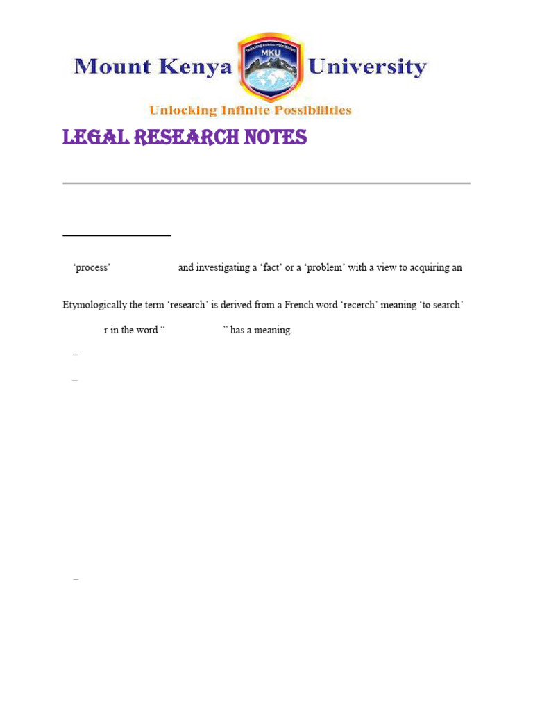 Notes On Introduction To Legal Research | PDF | Sampling (Statistics ...