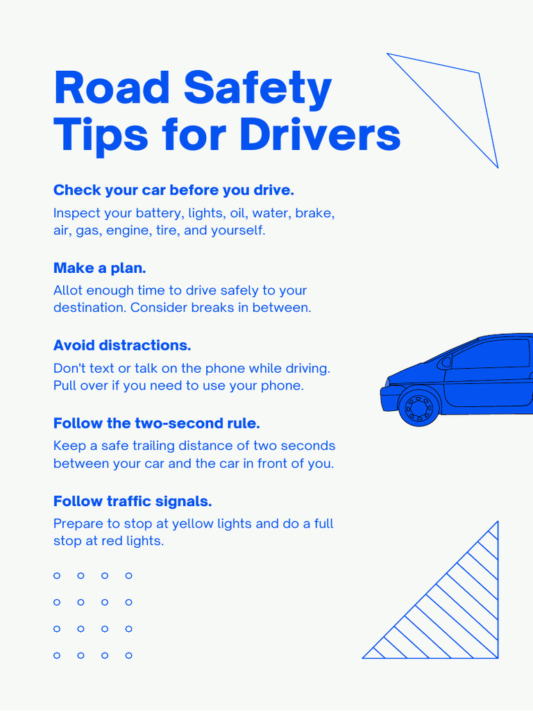 Car Big Bright and Bold Road Safety Poster | PDF