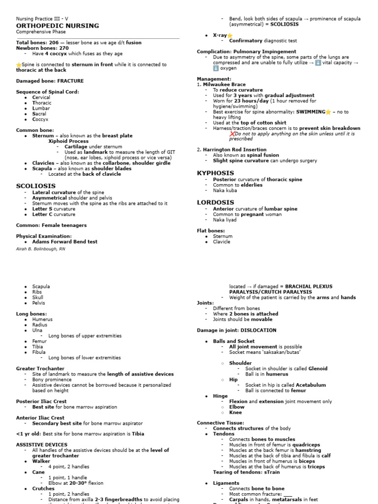 Common Orthopedic Nursing Care Guide | PDF | Vertebral Column | Pelvis
