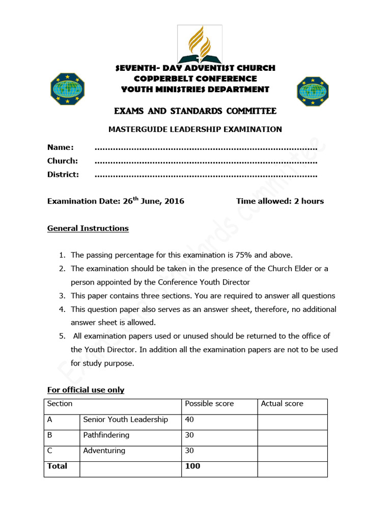 Master Guide Leadership Exam Guide | PDF