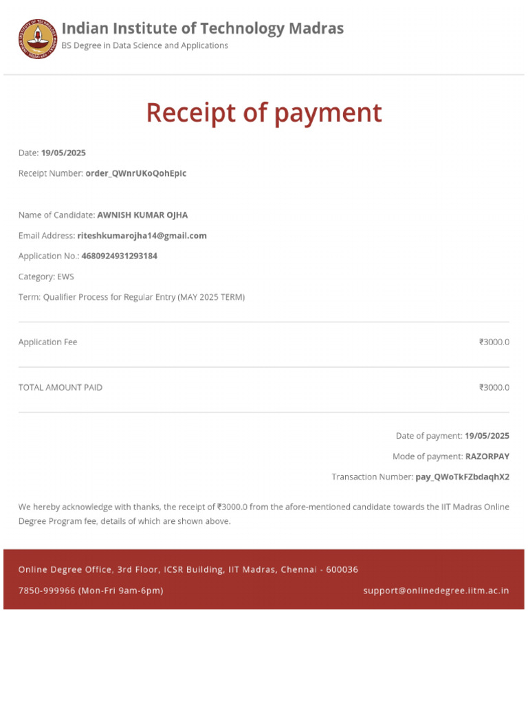 receipt for document techno gamerzhai zinda | PDF