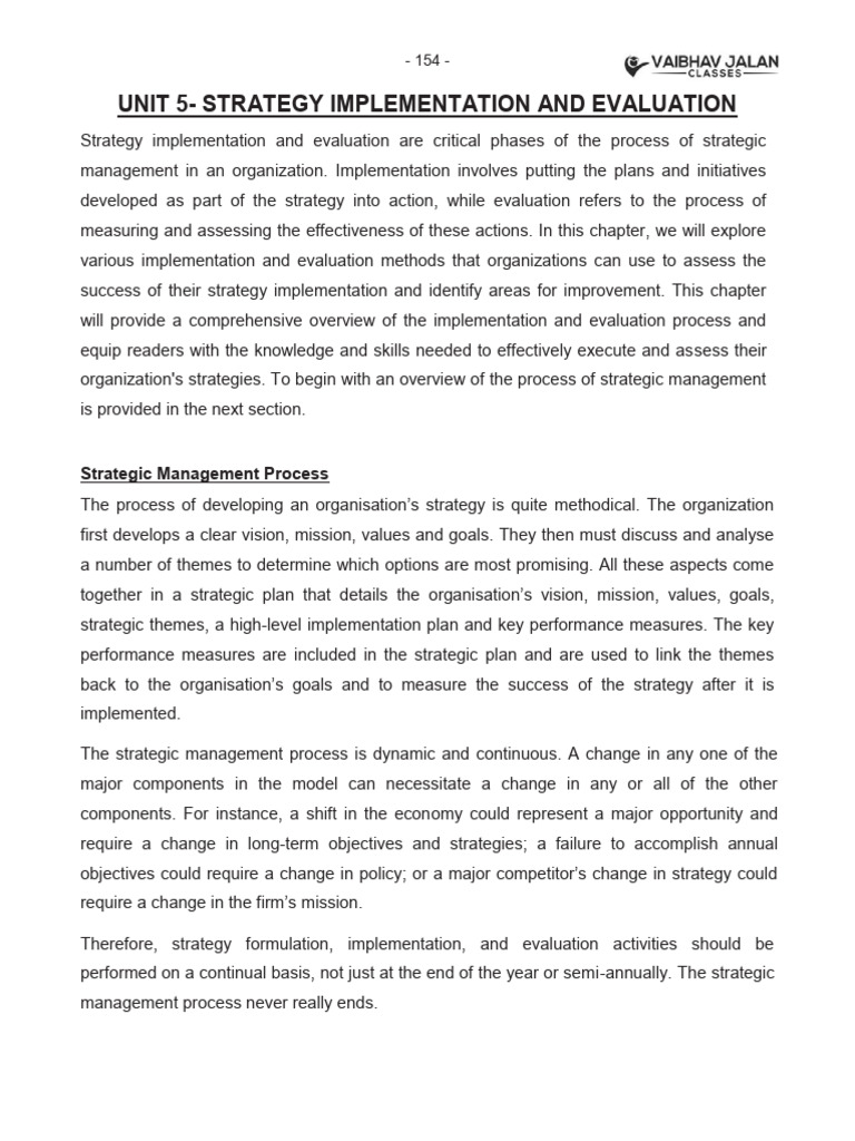 SM Unit 5 | PDF | Strategic Management | Strategic Planning