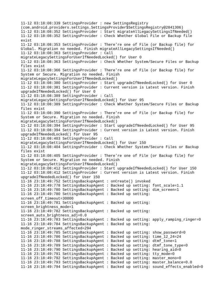 Settingsprovider | PDF | Software | System Software