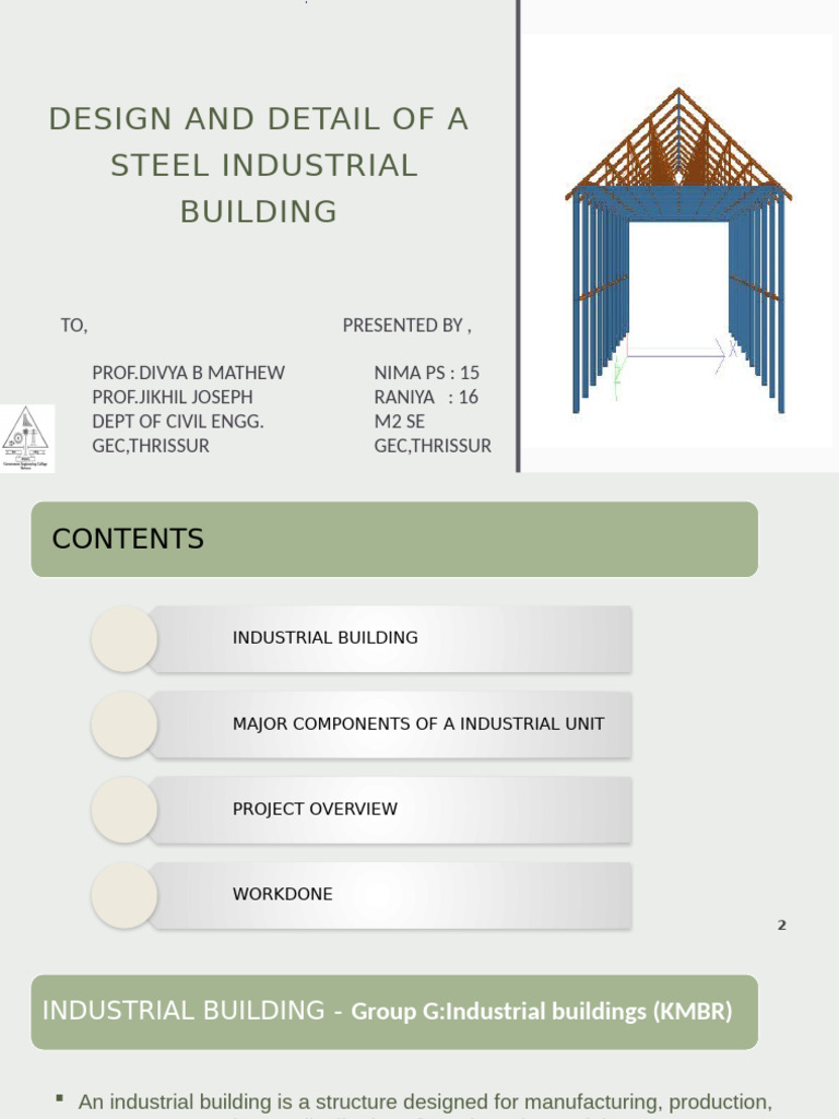 Steel Industrial Building | PDF | Truss | Beam (Structure)
