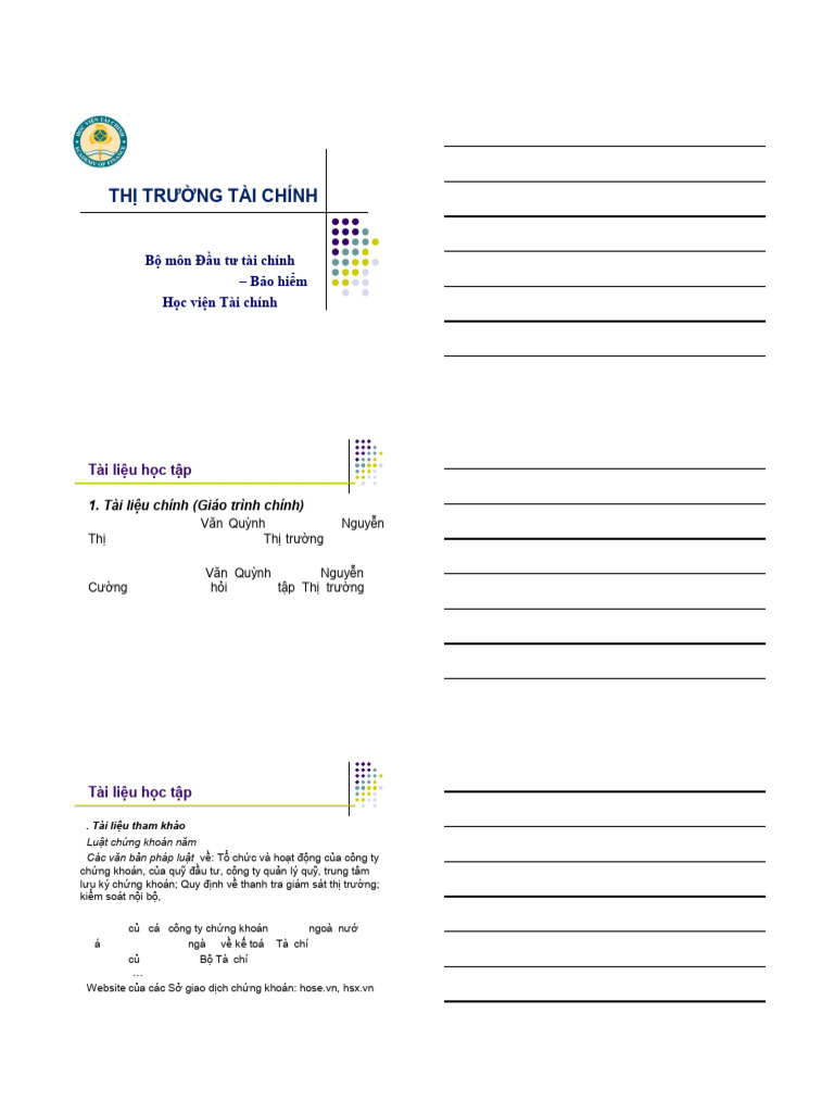 Chương 1 Tổng Quan TTTC PDF | PDF