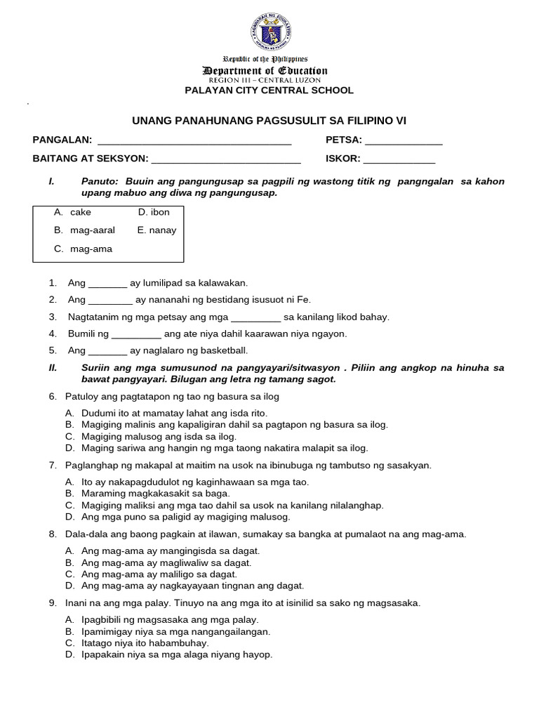 Filipino 6 | PDF