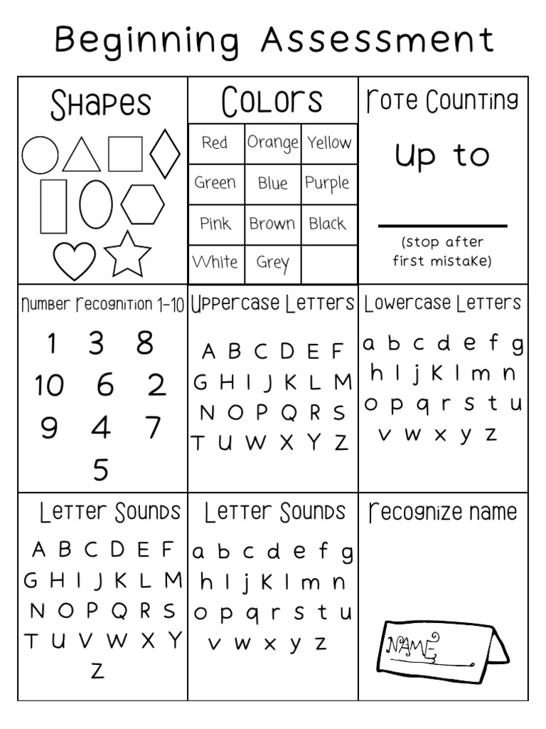 Beginning Assessment Overview | PDF