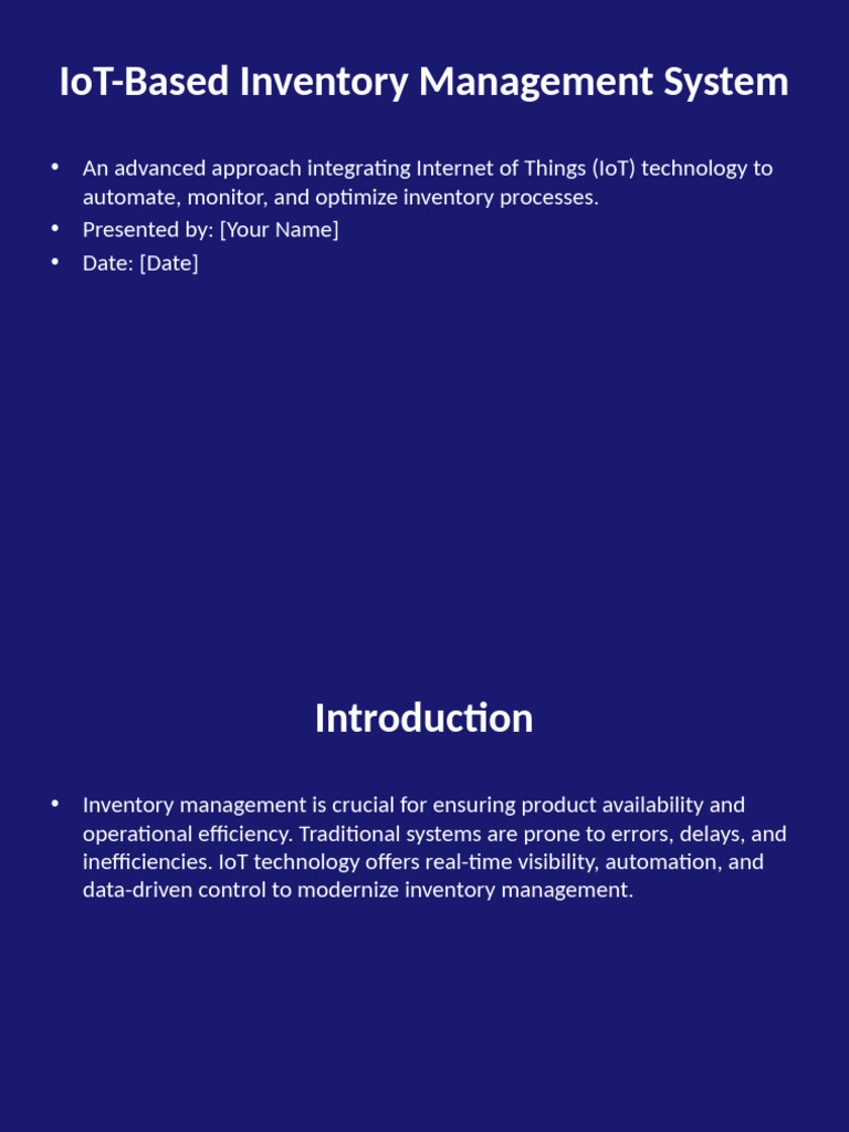 IoT Inventory Management Detailed Design PPT | PDF | Internet Of Things ...