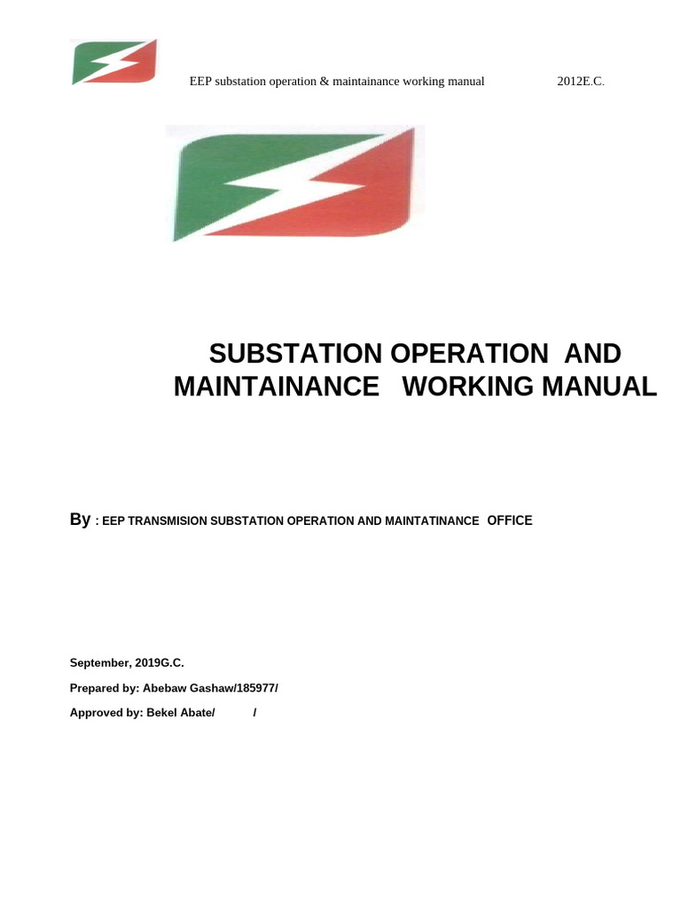 Eep GSS O&m Manual | PDF | Transformer | High Voltage