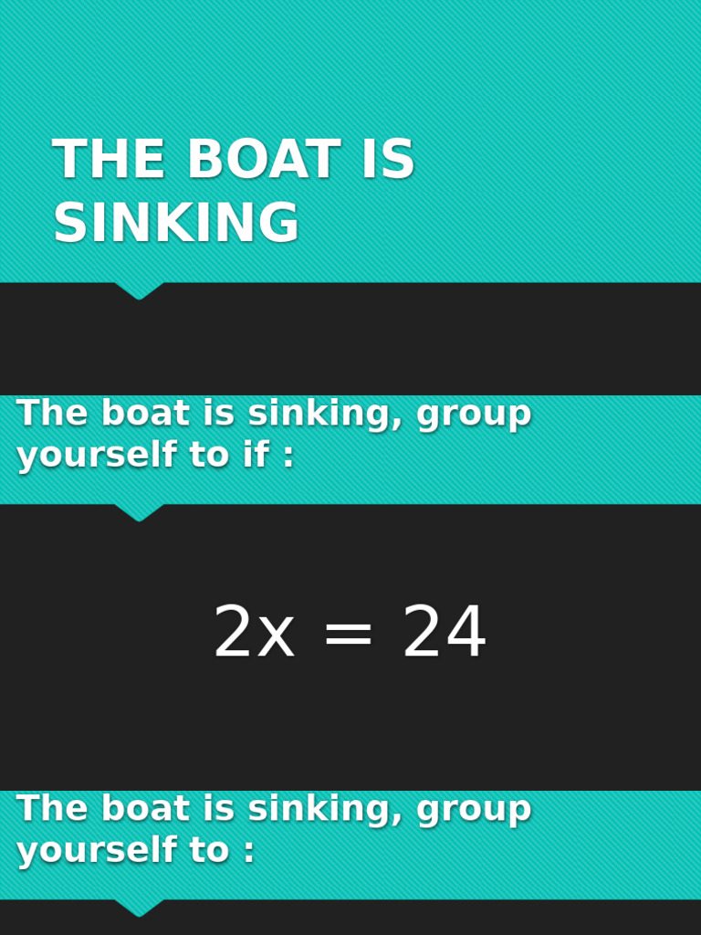 The Boat Is Sinking | PDF