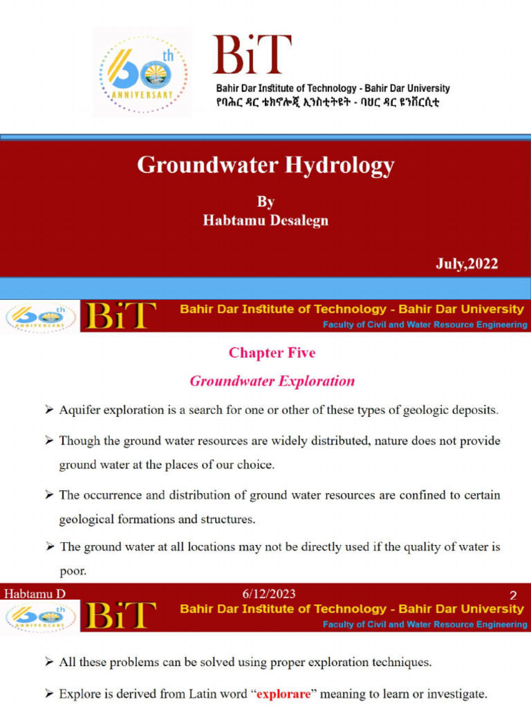 GW-Chapter 5 - Groundwater Exploration | PDF