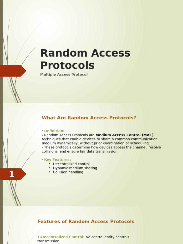 Understanding Random Access Protocols | PDF | Channel Access Method ...