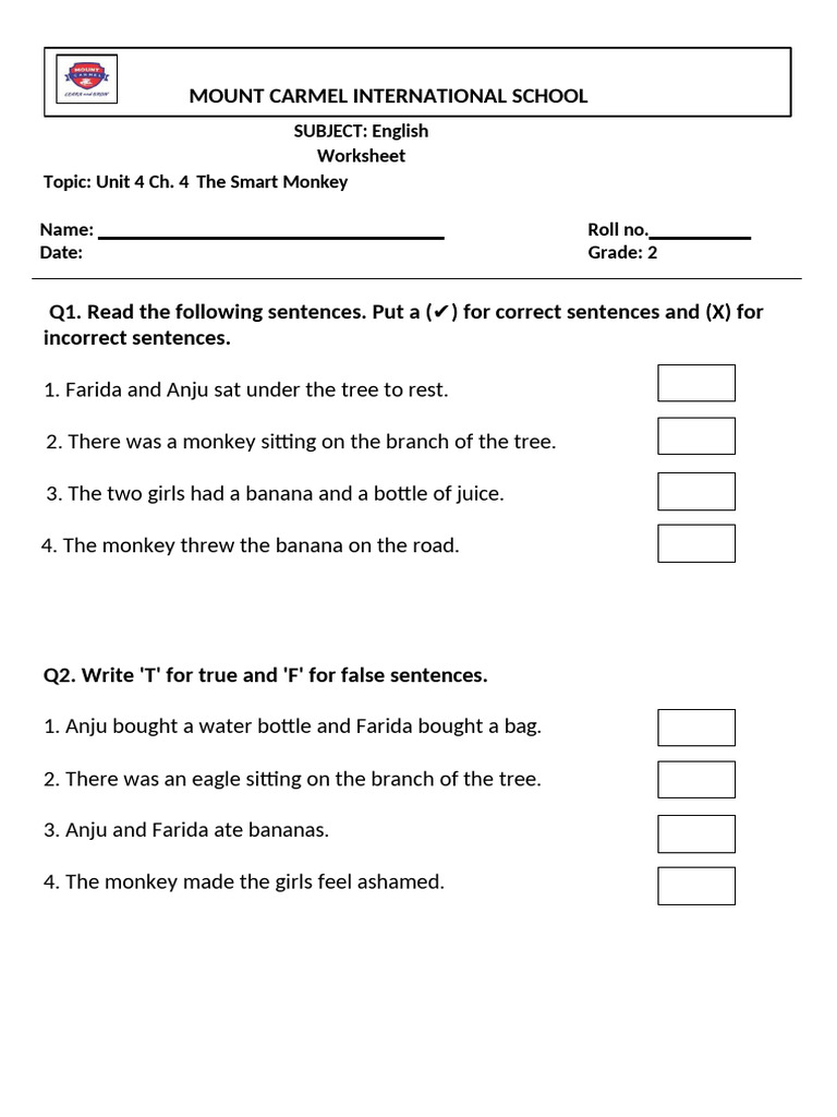 English Unit 4 Ch. 4 - Worksheet | PDF
