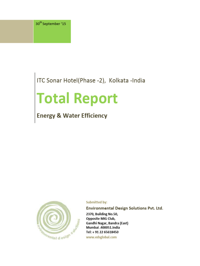 ITC Sonar Hotel Sustainability Report | PDF | Chlorofluorocarbon ...