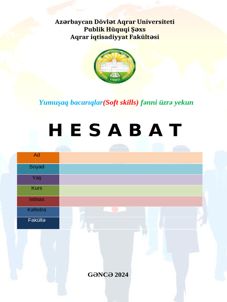 Yumuşaq Bacarıqlar Hesabat Forması | PDF