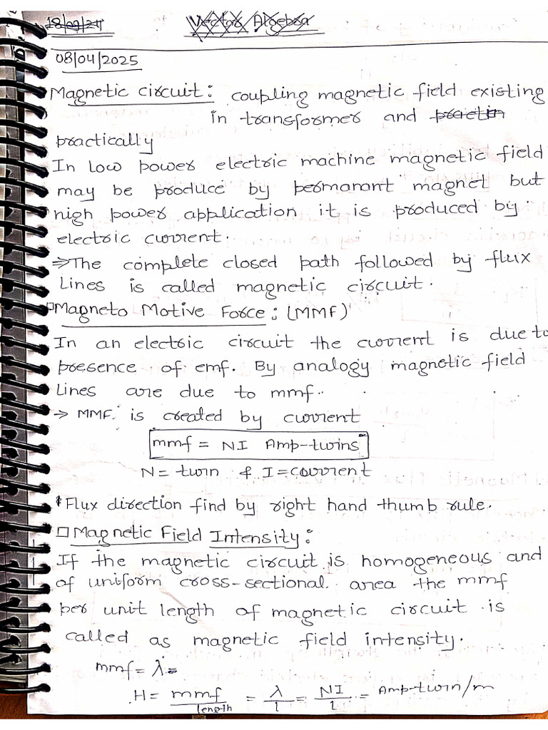 Electrical Machine Notes Unit 1and Unit 2 | PDF