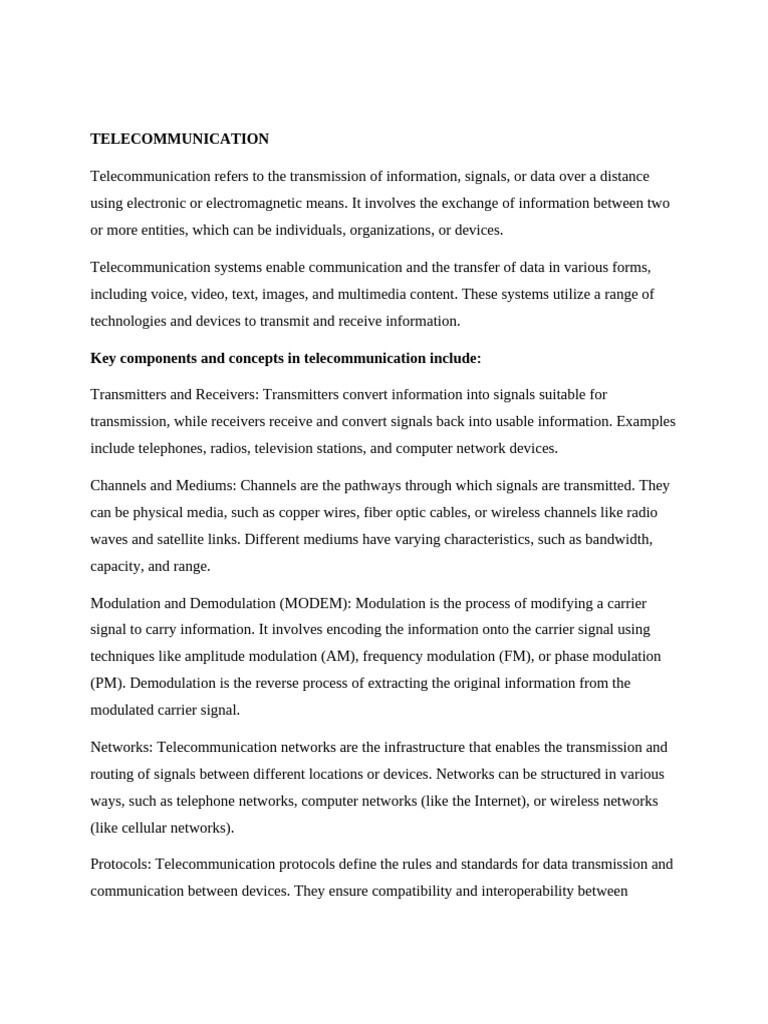 Telecommunication and Internet Notes | PDF | World Wide Web | Internet ...