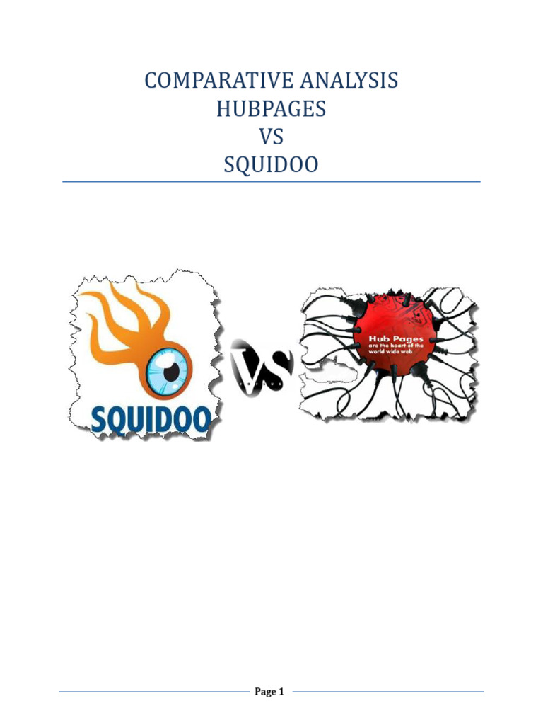 Hub Vs Squidoo Sample | PDF | Search Engine Optimization | Advertising