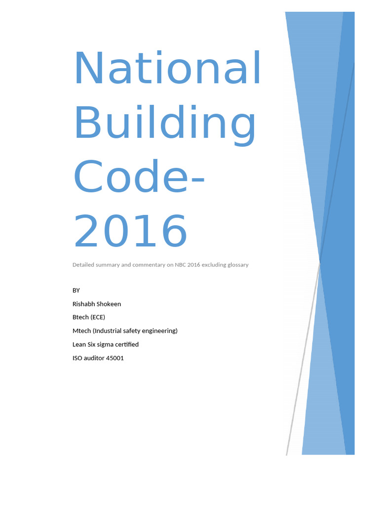 NBC 2016 | PDF | Electrical Wiring | Fire Safety