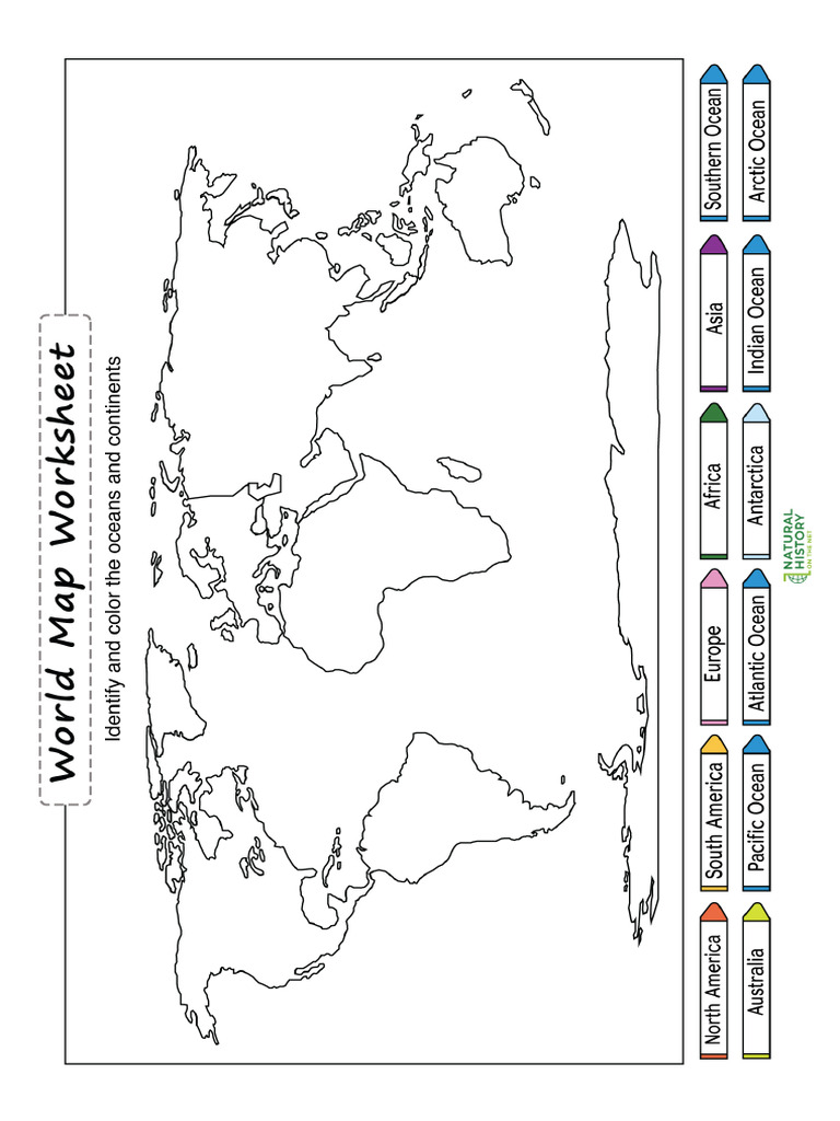 World Map Worksheets 4th Grade | PDF