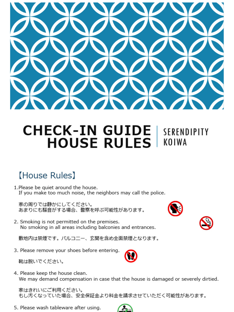Check-In Guide House Manual | PDF