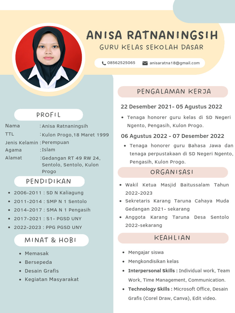 CV Anisa Ratnaningsih | PDF