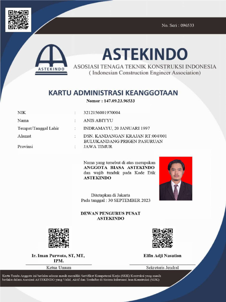 Kta Astekindo Anis Abiyyu | PDF