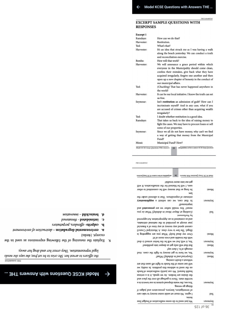 The Samaritan Excerpts - Booklet | PDF