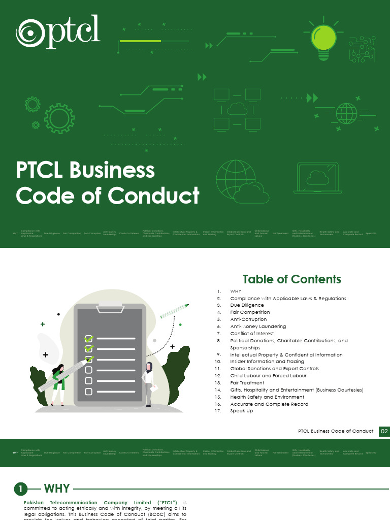 PTCL Business Code of Conduct | PDF | Regulatory Compliance | Harassment