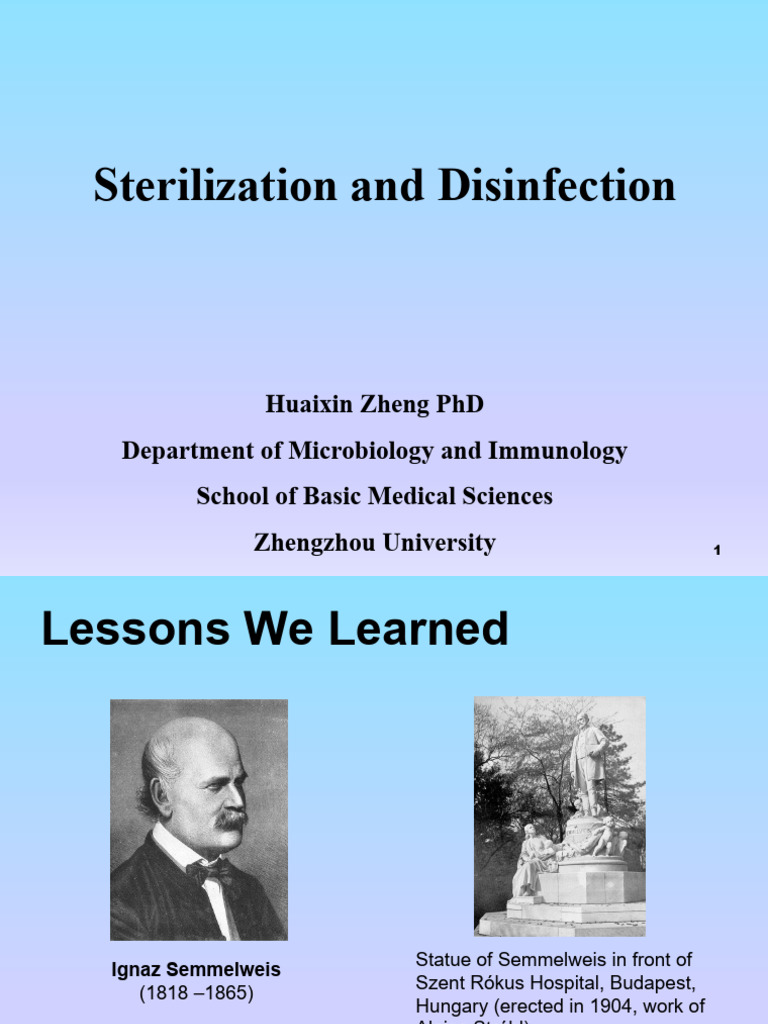3 Sterilization and Disinfection | PDF | Sterilization (Microbiology) | Disinfectant