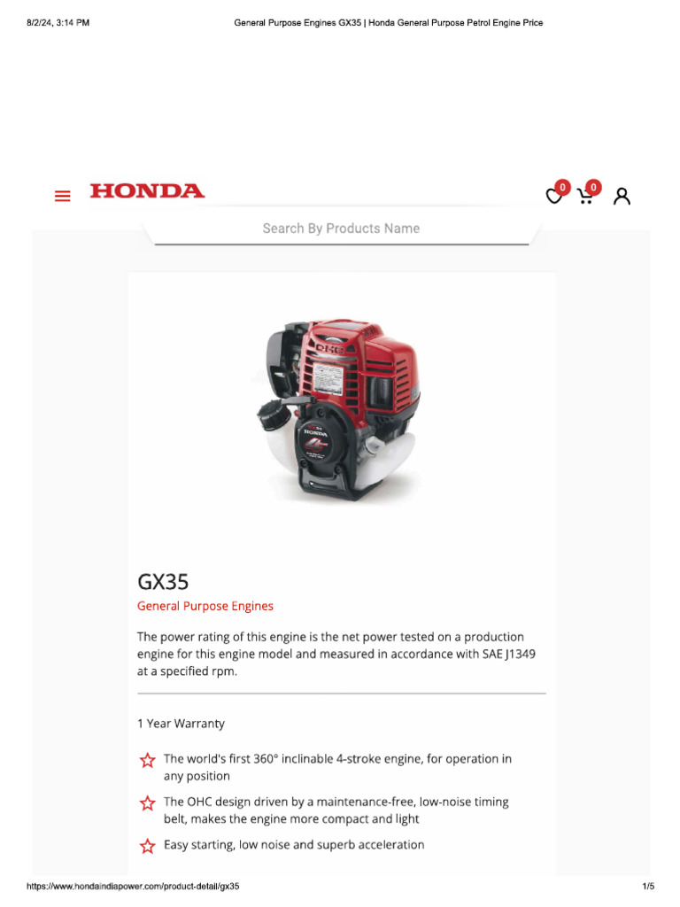 Honda India General purpose Engines GX35 | PDF