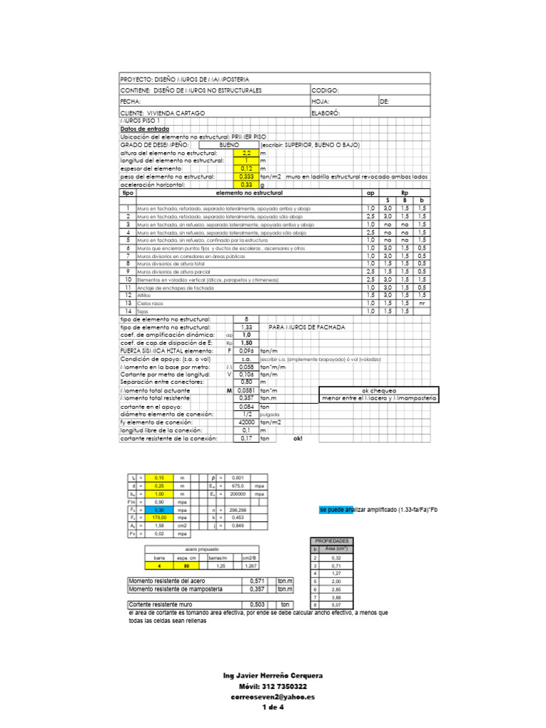 Muros ENM | PDF | Materiales | Albañilería