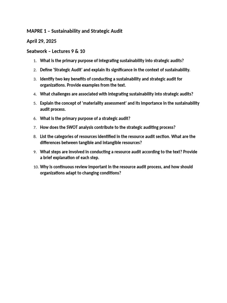 Seatwork Lecture 9 10 | PDF