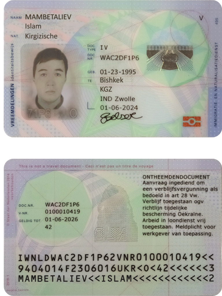 Verblijfsvergunning Voor Onbepaalde Tijd Asiel Scan | PDF