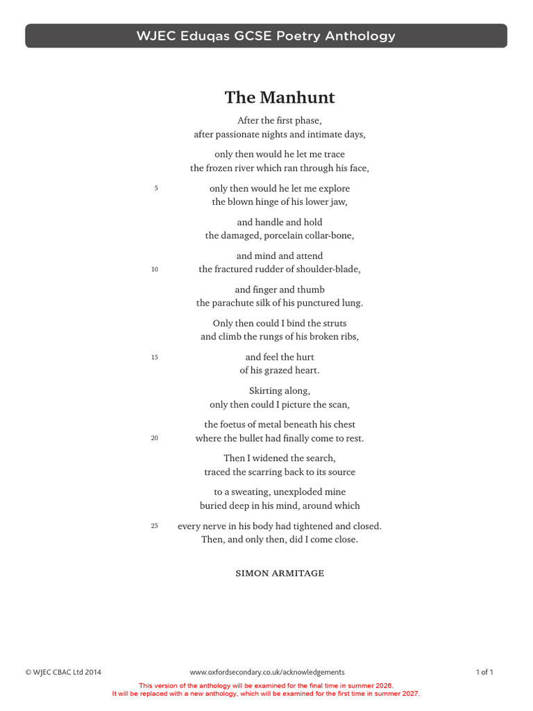 WJEC Eduqas GCSE Poetry Anthology Guide | PDF