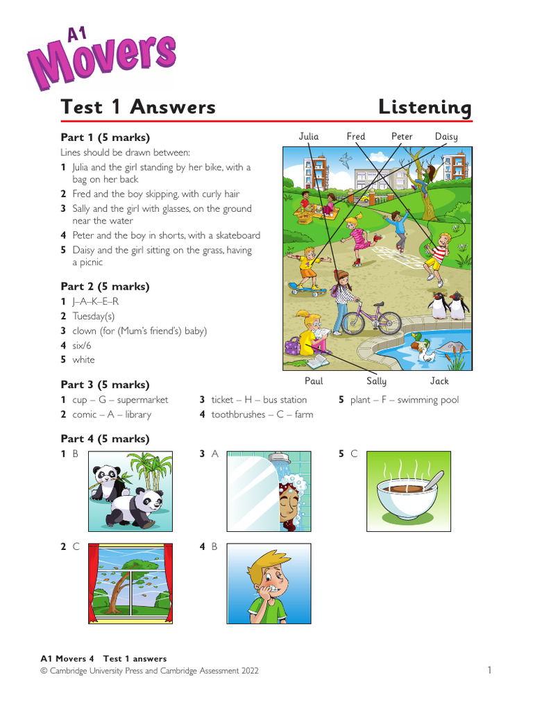 Movers 4 Answer Key | PDF