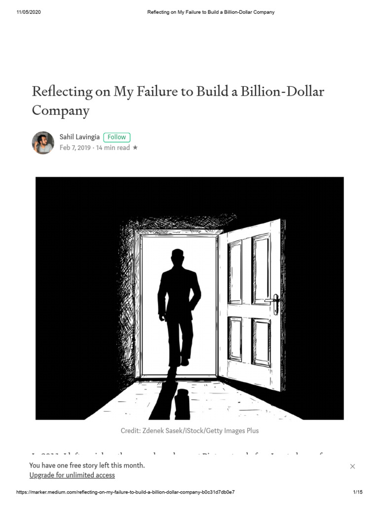 Sahil Lavingia's Journey of Failure | PDF | Startup Company | Small ...
