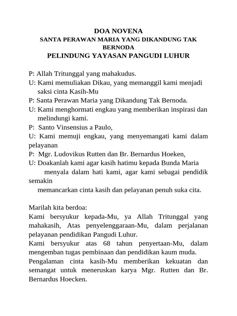 Doa Novena | PDF