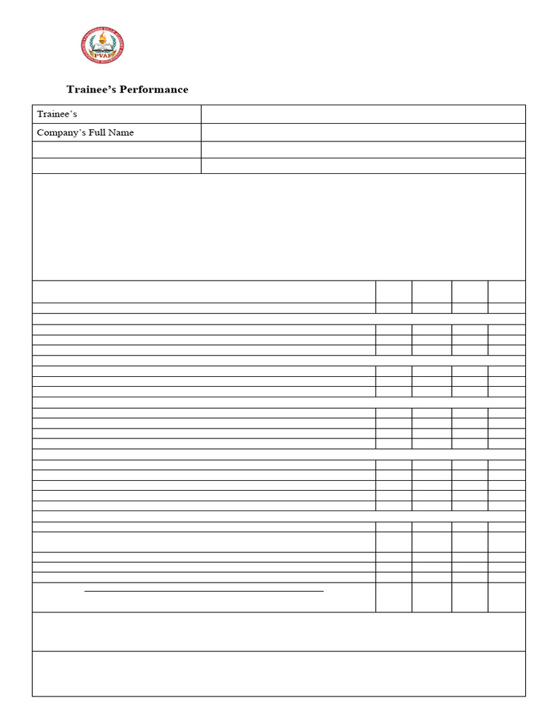 Trainee's Performance Rating - 3 | PDF