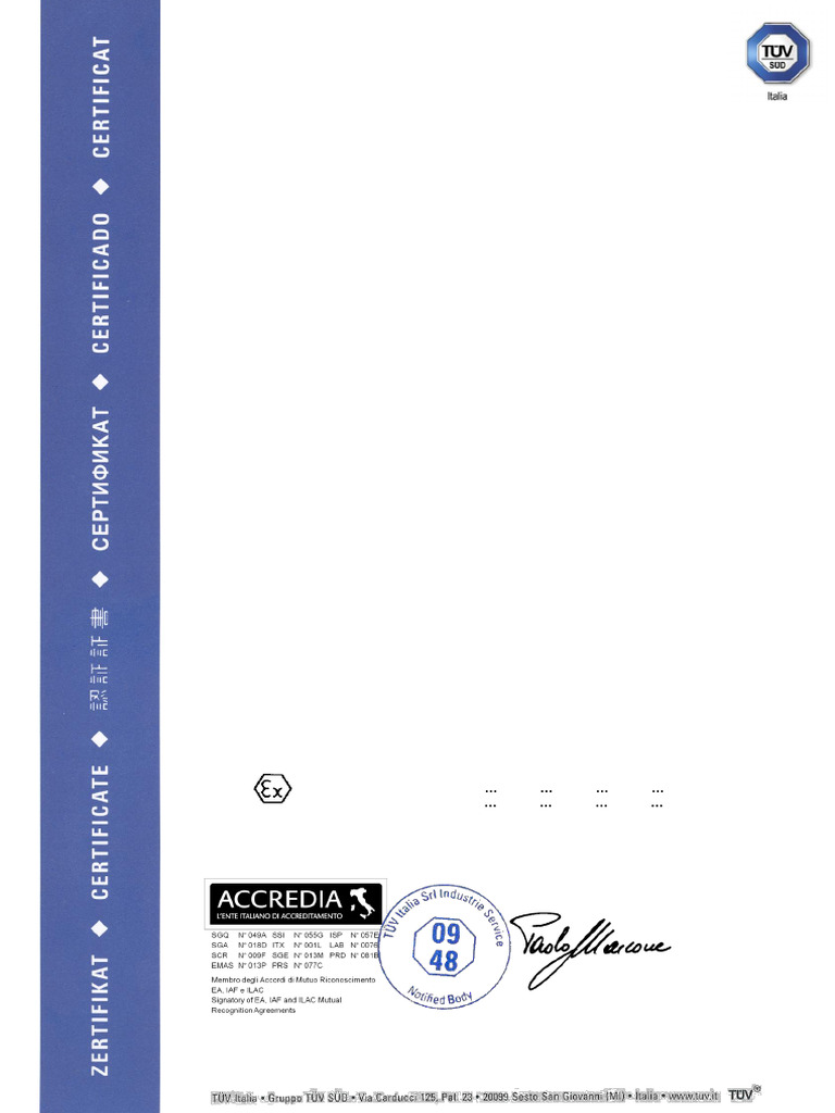 CEMP Electric Motors ATEX Certification | PDF | Electricity ...