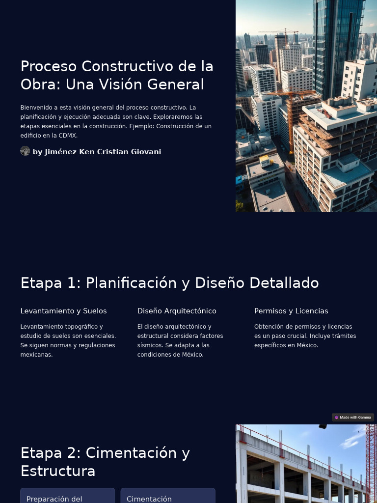 Proceso Constructivo de La Obra | PDF