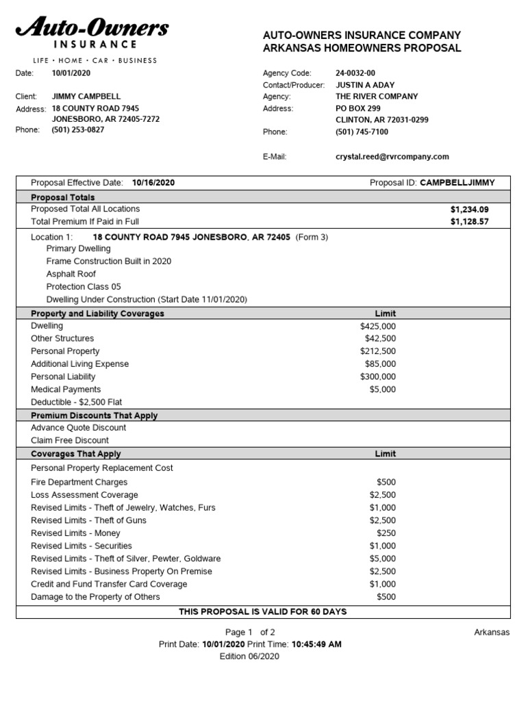 Insuerance Jimmy Campbell Builders Risk | PDF | Insurance | Home Insurance