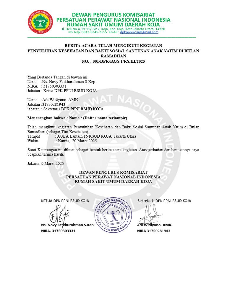 Berita Acara Telah Mengikuti Kegiatan - Google Dokumen - Compressed | PDF