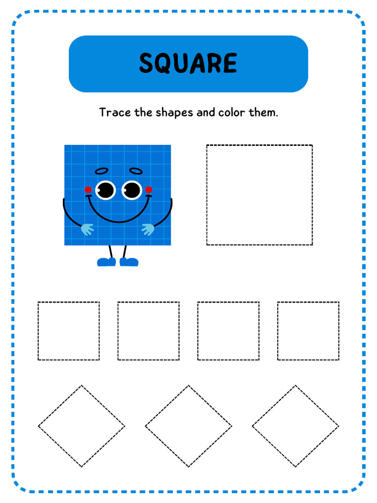 Colorful Fun Trace Geometric Shapes Math Worksheet - 20250521 - 090024 ...