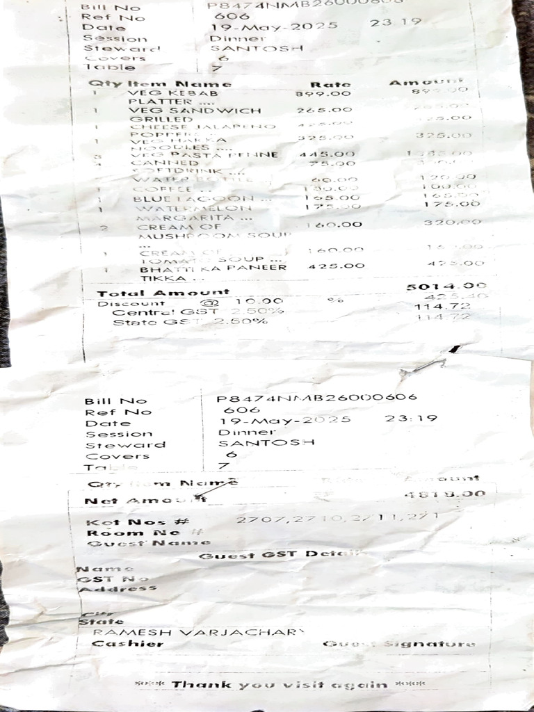 Food Bill | PDF